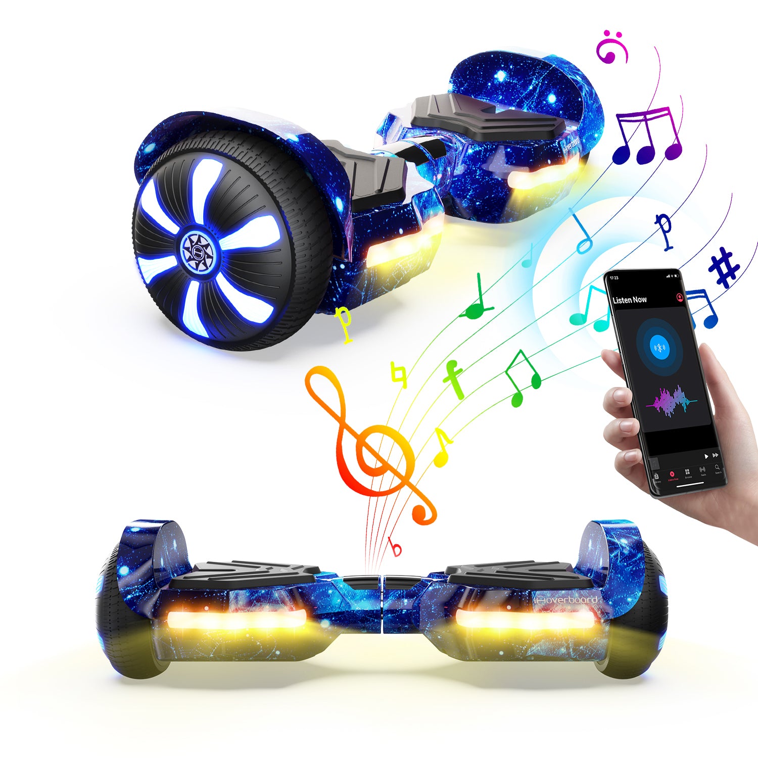 iHoverboard H2 Self Balancing Hoverboard with Bluetooth & LED 6.5 ...